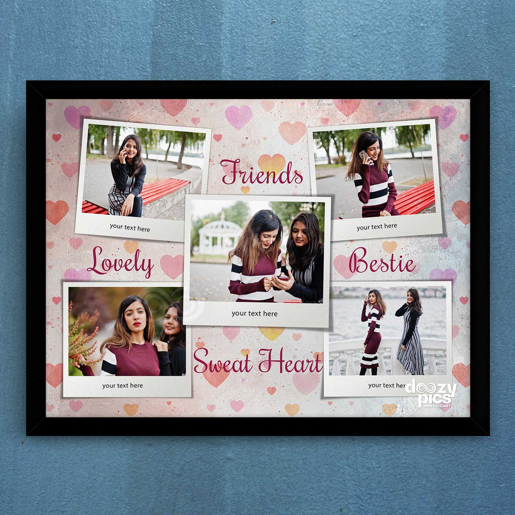 Best Friends Collage Frame | Personalized Five Photos Collage Frame ...