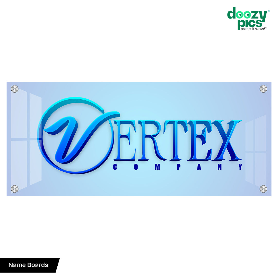 Modern Corporate Acrylic Name Plate | 5MM UV Printed | Free Delivery ...