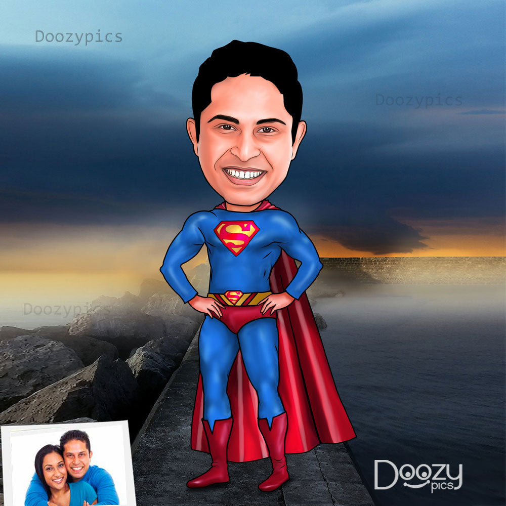 Superman Caricature from your photos | Best caricature gifts ...
